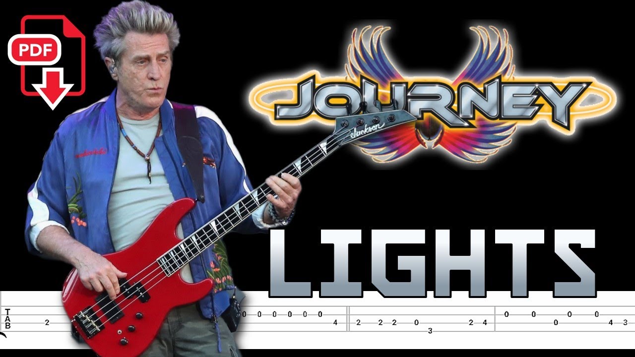 Journey - Lights (🔴Bass Tabs | Notation) @ChamisBass #journeybass # ...