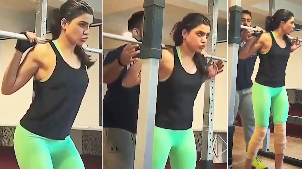 Samantha Latest HOT GYM Workout Video With Her Trainer | Samantha ...