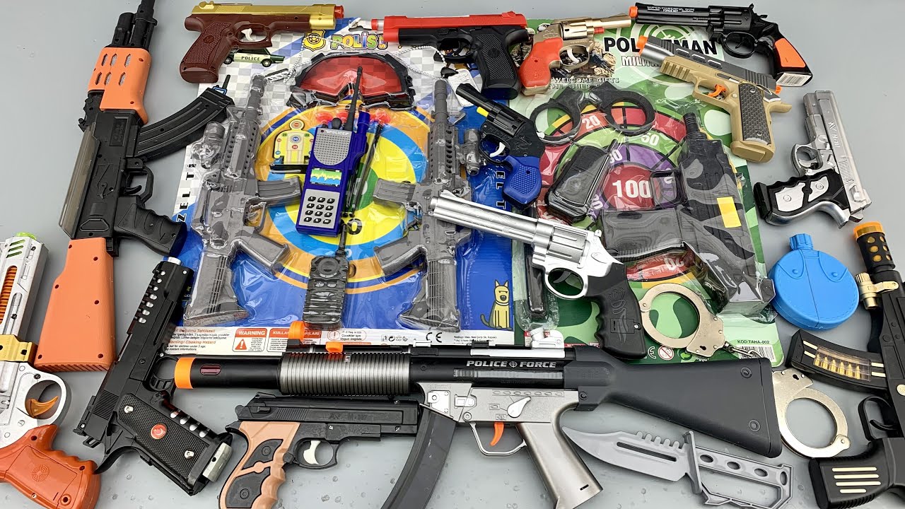 New Police Toy Gun Kit Pack Opener, Toy Sound Guns, Toy Pump-Action ...