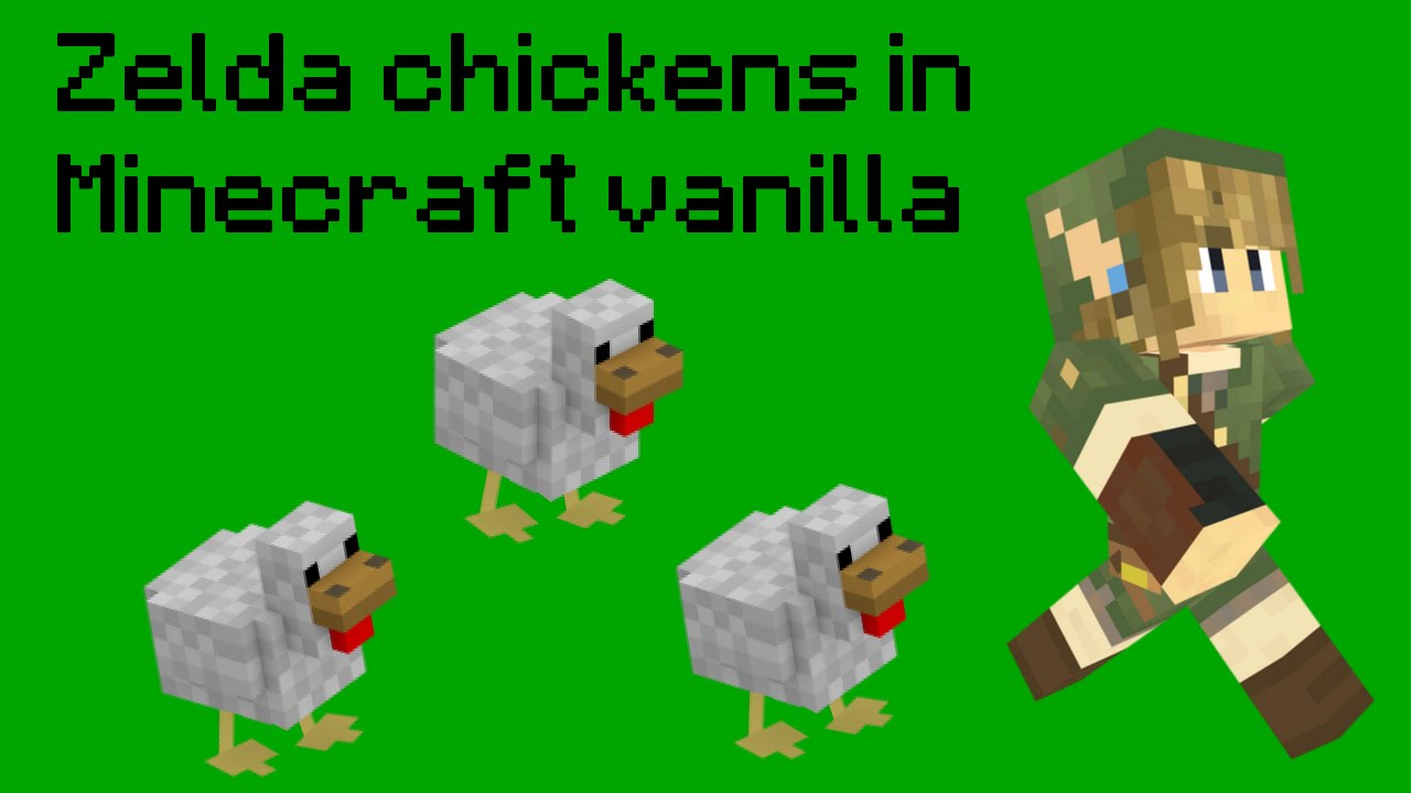 Minecraft one command - Zelda chickens - YouTube