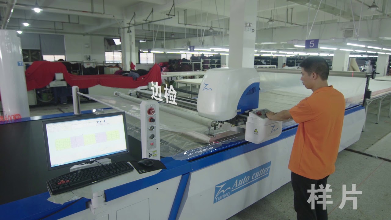 automatic cloth cutting room - YouTube