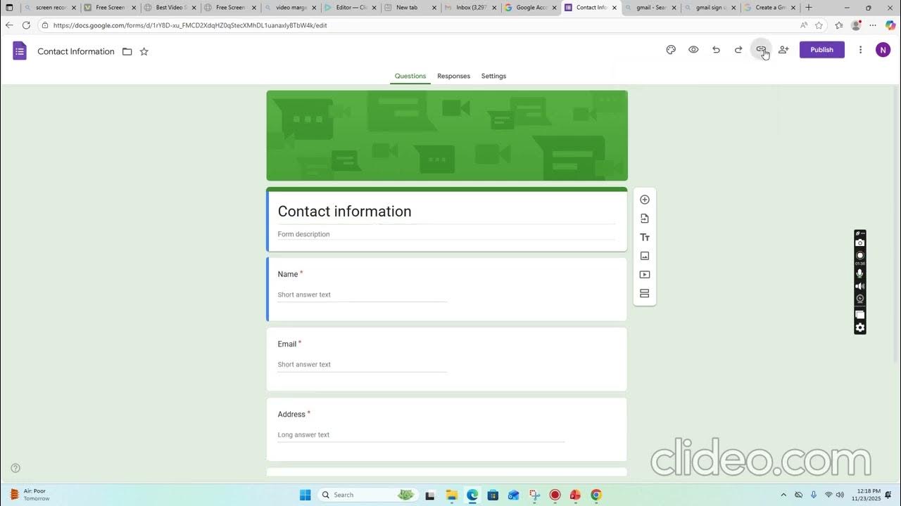 computer online form - YouTube