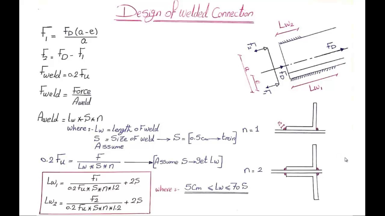 8-Design of Welded Connection-Steel Structre in Arabic-ENG/Doaa Moussa ...