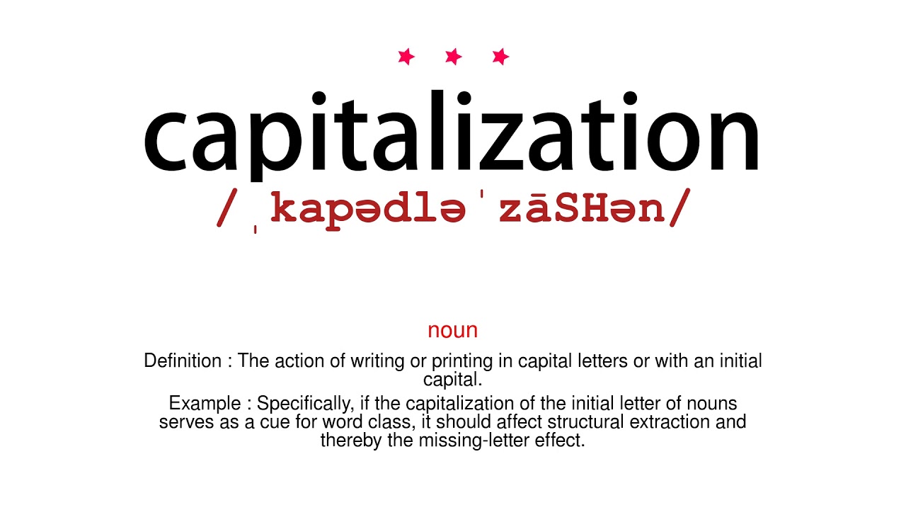 How to pronounce capitalization - Vocab Today - YouTube
