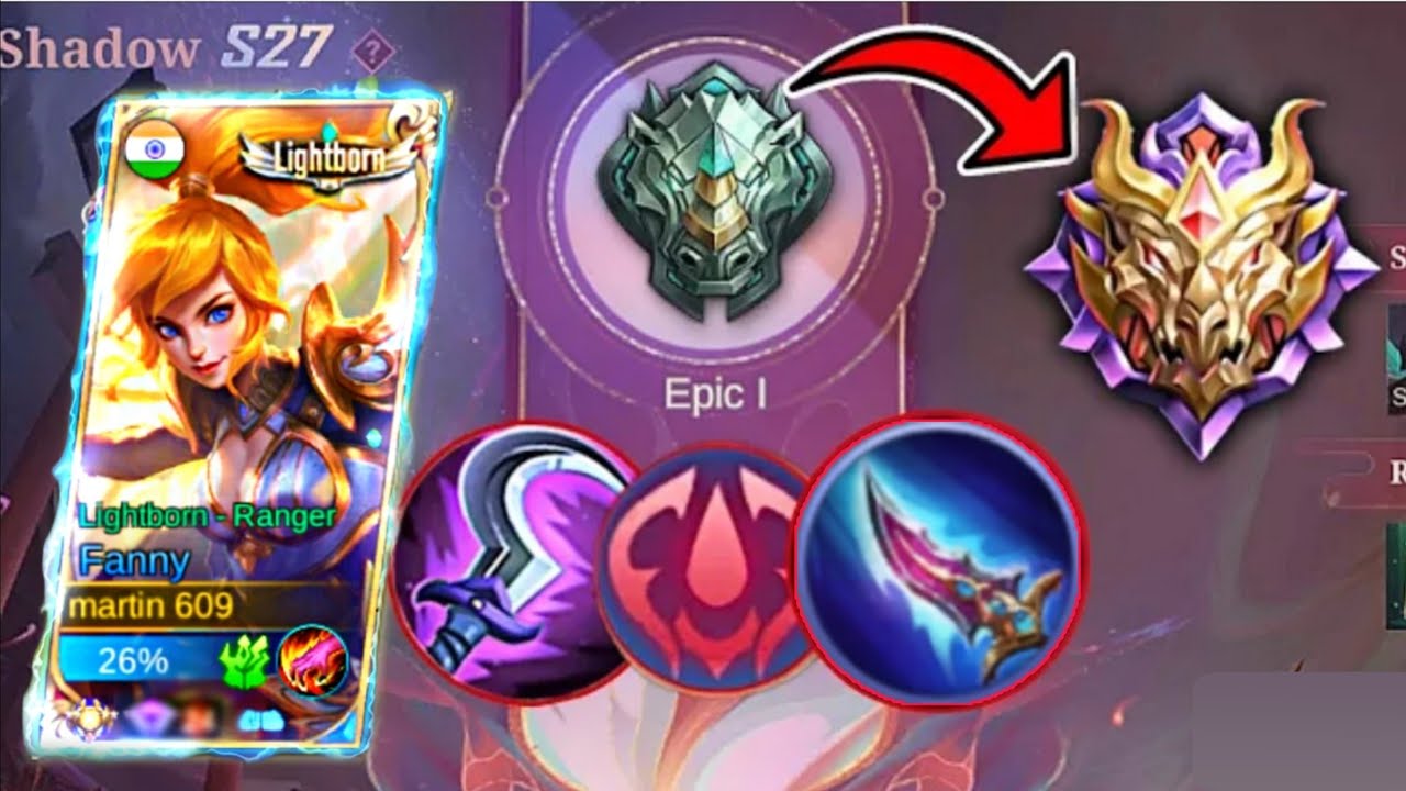 HOW TO REACH EASILY MYTHIC USING FANNY | FANNY BEST BUILD | MLBB - YouTube