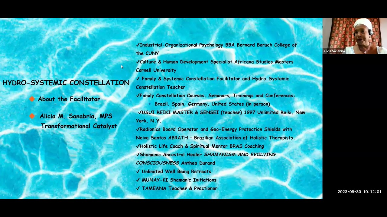 Hydro and Systemic Constellations Alicia Sanabria - YouTube