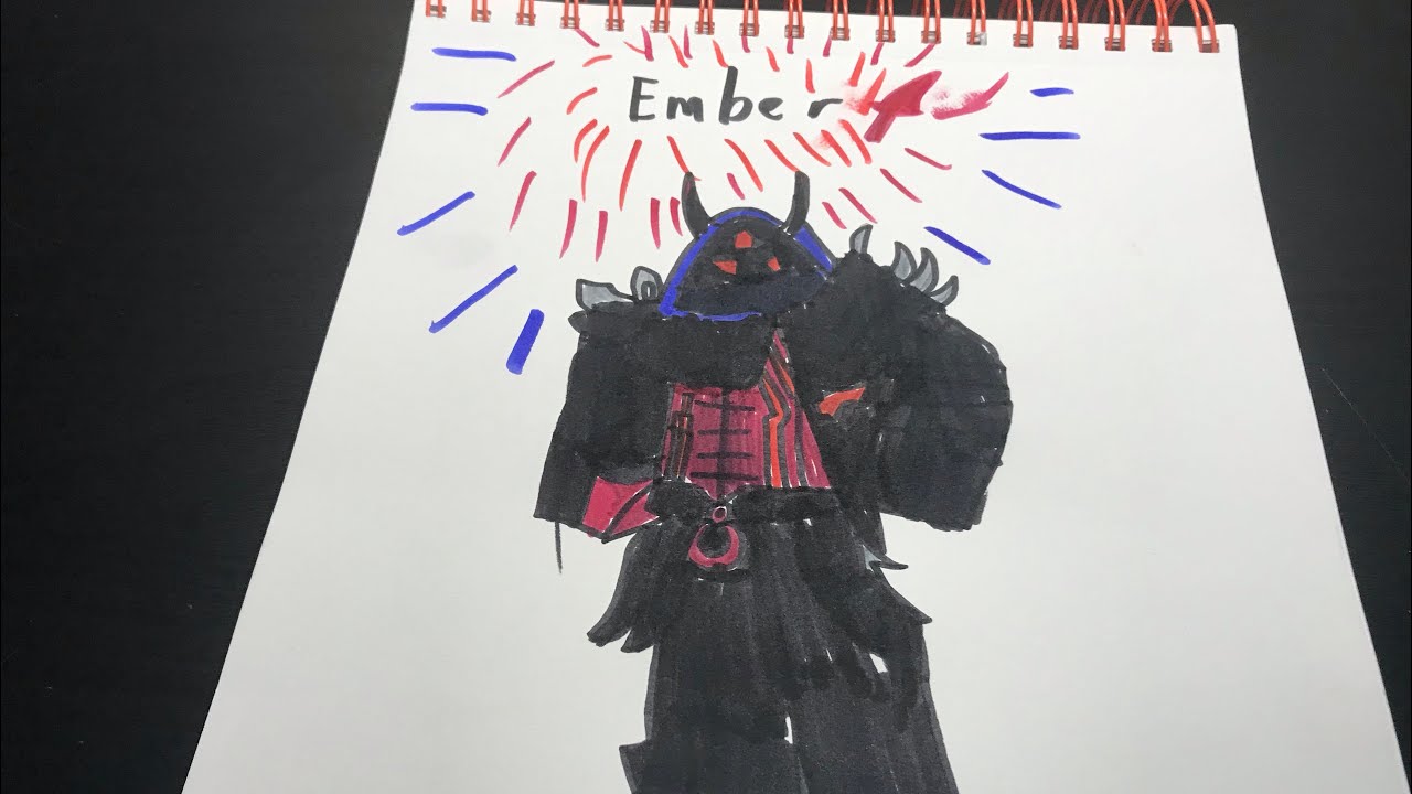 How to draw Ember from Roblox bedwars *Ember kit* - YouTube