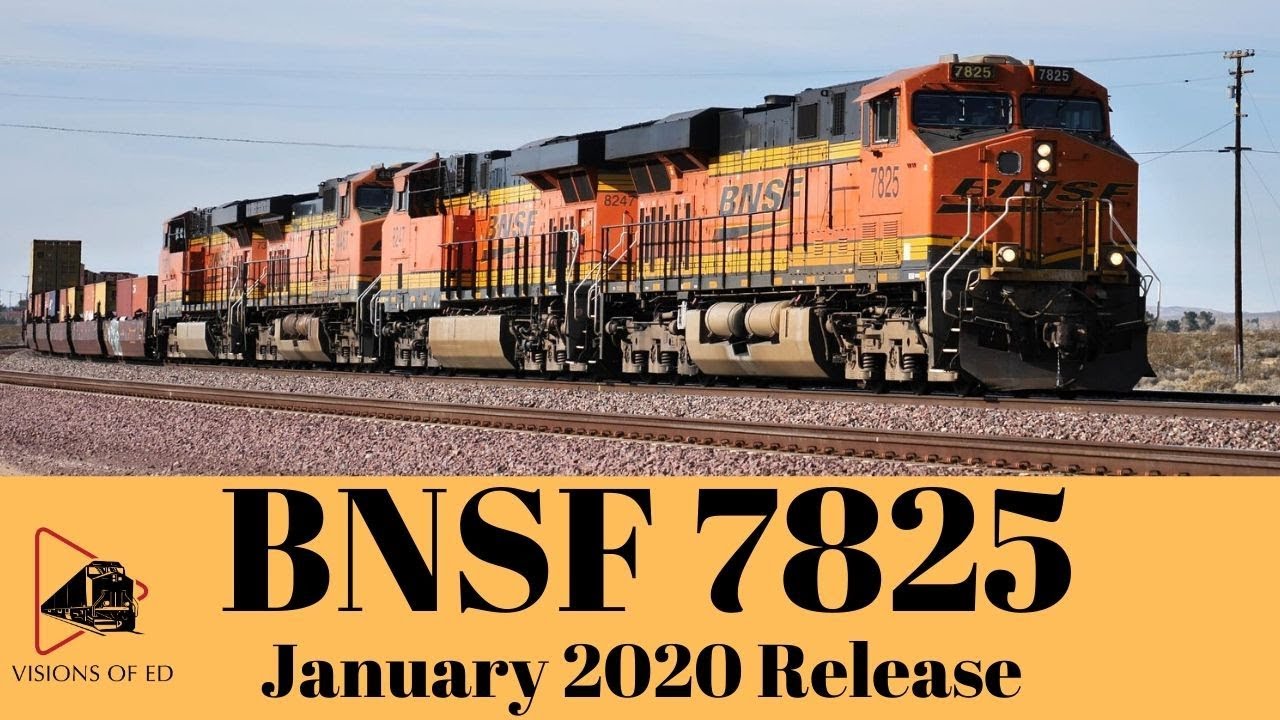 BNSF Intermodal Train Eastbound Long Intermodal Train ES44DC BNSF 7825 - YouTube