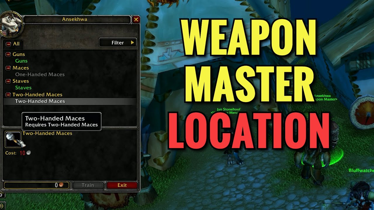 Thunder Bluff Weapon Master Location (Train 2H Maces, 1H Maces) - WoW ...
