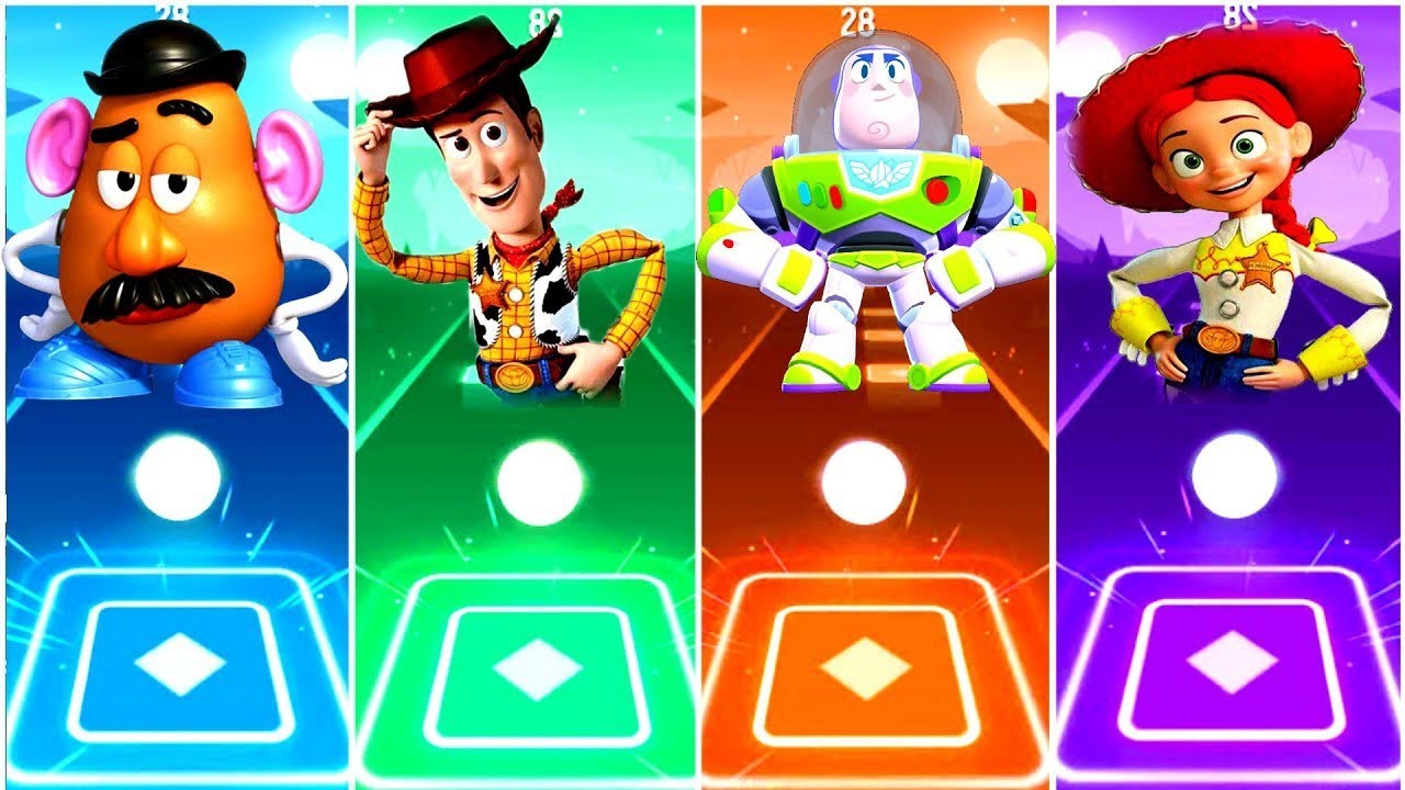 TOY STORY TEAM 🆚 POTATO 🆚 WOODY 🆚 JESSY 🆚 BUZZ LIGHTYEAR 🆚 TILES HOP ...