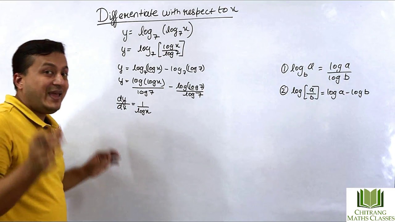 Class 12 Differentiation Differentiate Log Base 7 log Base 7 x RD