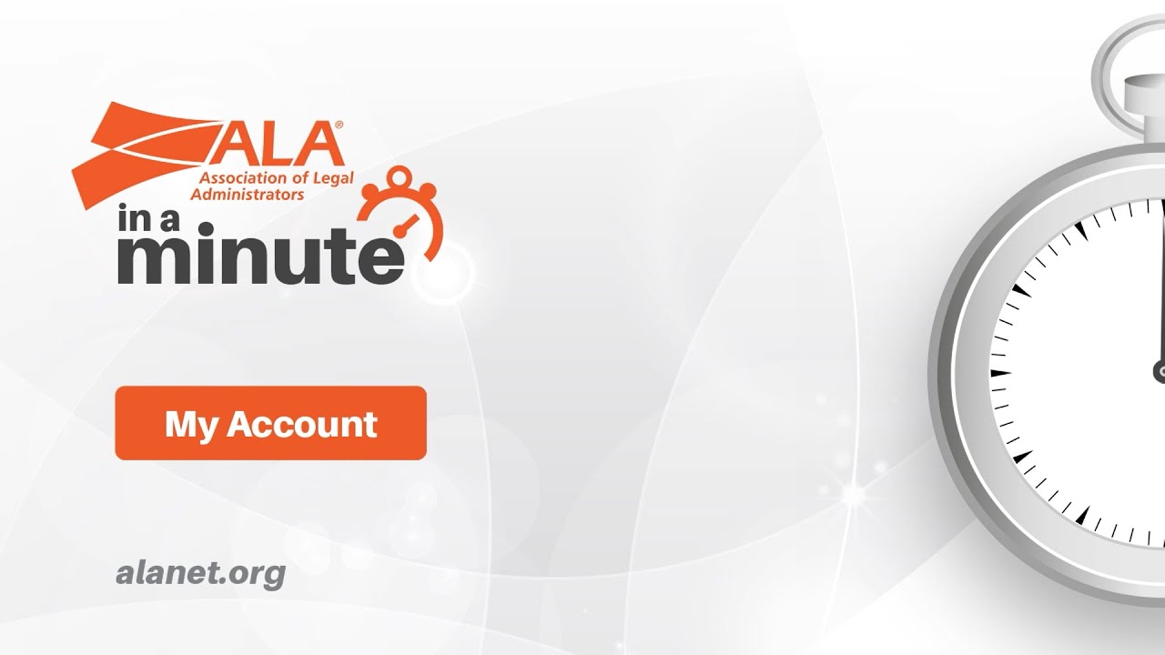 ALA in a Minute: My Account - YouTube