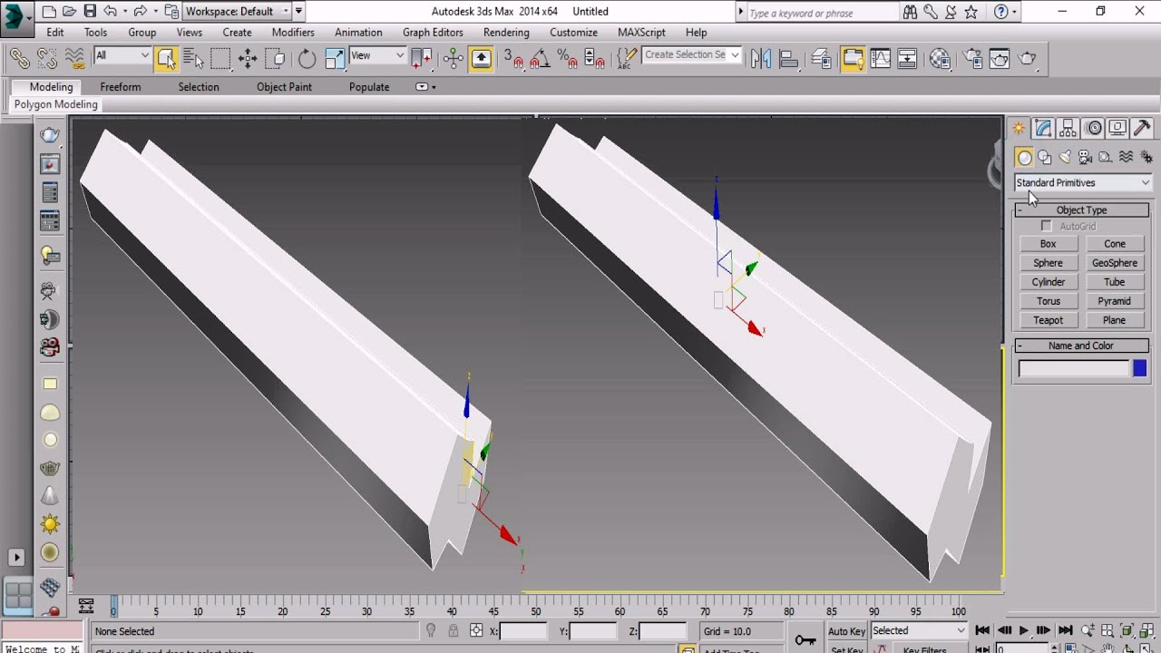 How to Centered GIZMO at Objects in 3ds Max - YouTube
