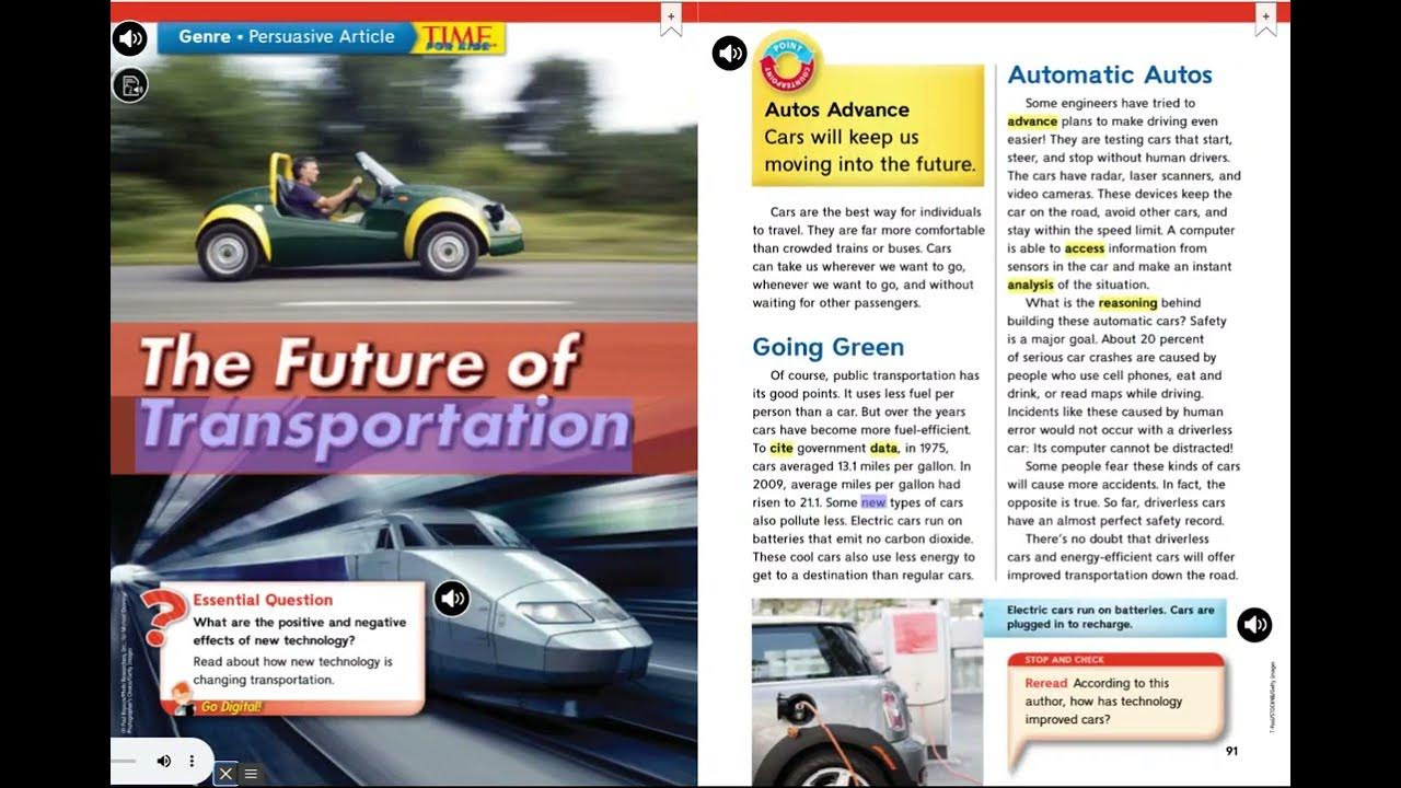 Wonders Grade 5 The Future of Transportation - YouTube