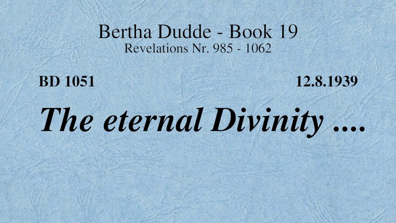 BD 1051 - THE ETERNAL DIVINITY .... - YouTube