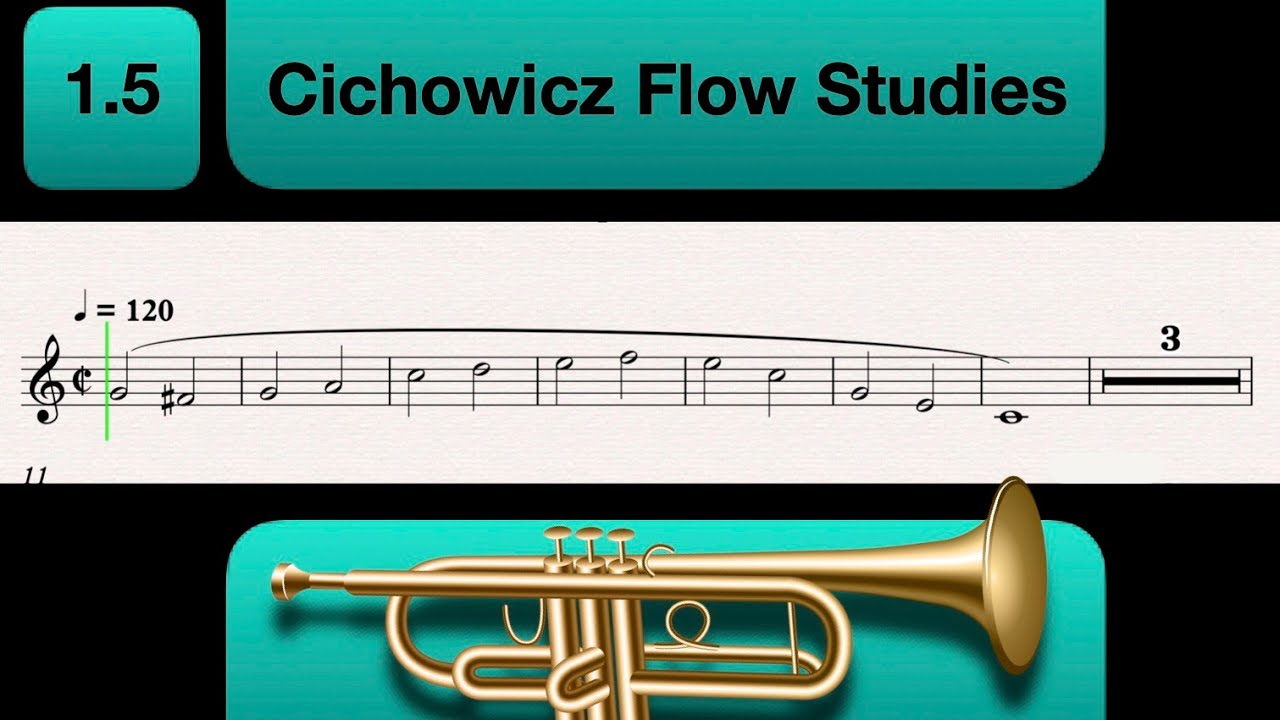 Trumpet Play Along - Cichowicz Flow Studies (1.5 Group E) - YouTube
