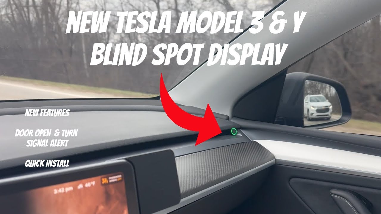 Tesla Model 3 & Y Blind Spot Monitor - New Updated Version 2 - YouTube