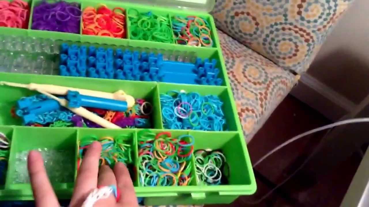 My rainbow loom storage box - YouTube