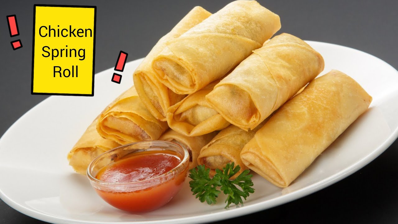 Chicken Spring Roll | Spring Roll with Spicy Nuochma Dipping Sauce ...