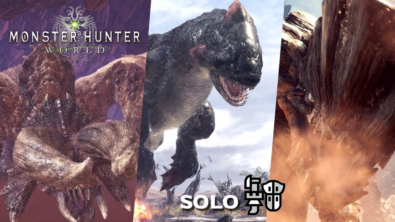 Monster Hunter World Beta: DIABLOS, JIURATODUS & BARROTH SOLO with ...