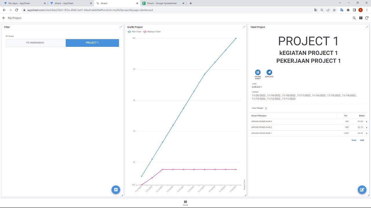 APPSHEET - MONITORING PROGRES PROJECT PEKERJAAN PER HARI - YouTube