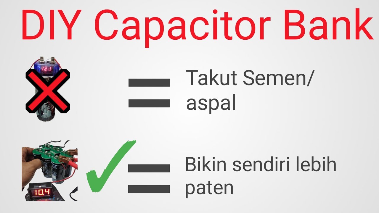 diy car capacitor bank, Kapasitor bank mobil, booster accu aki 2.7V ...