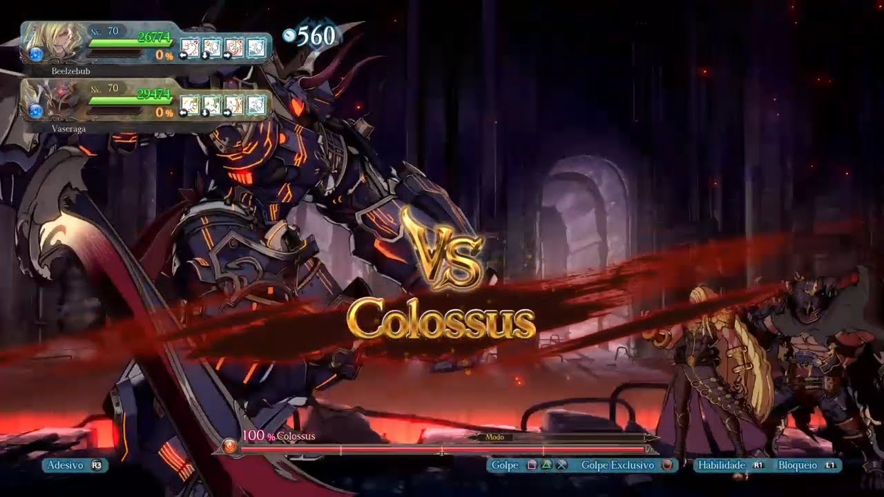 Granblue Fantasy: Versus - RPG Mode - Hard Difficulty - Colossus - Boss ...