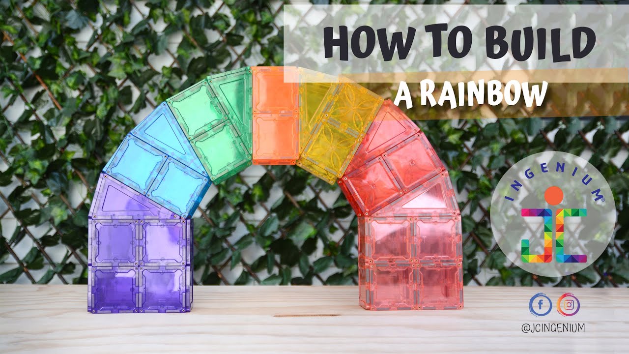 HOW TO BUILD A RAINBOW - MAGBLOX MAGNETIC TILES - YouTube