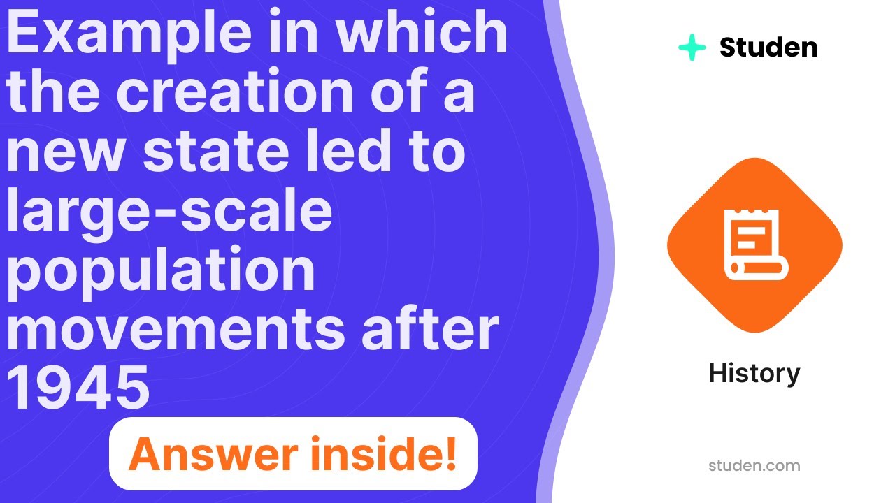 Example in which the creation of a new state led to large-scale ...