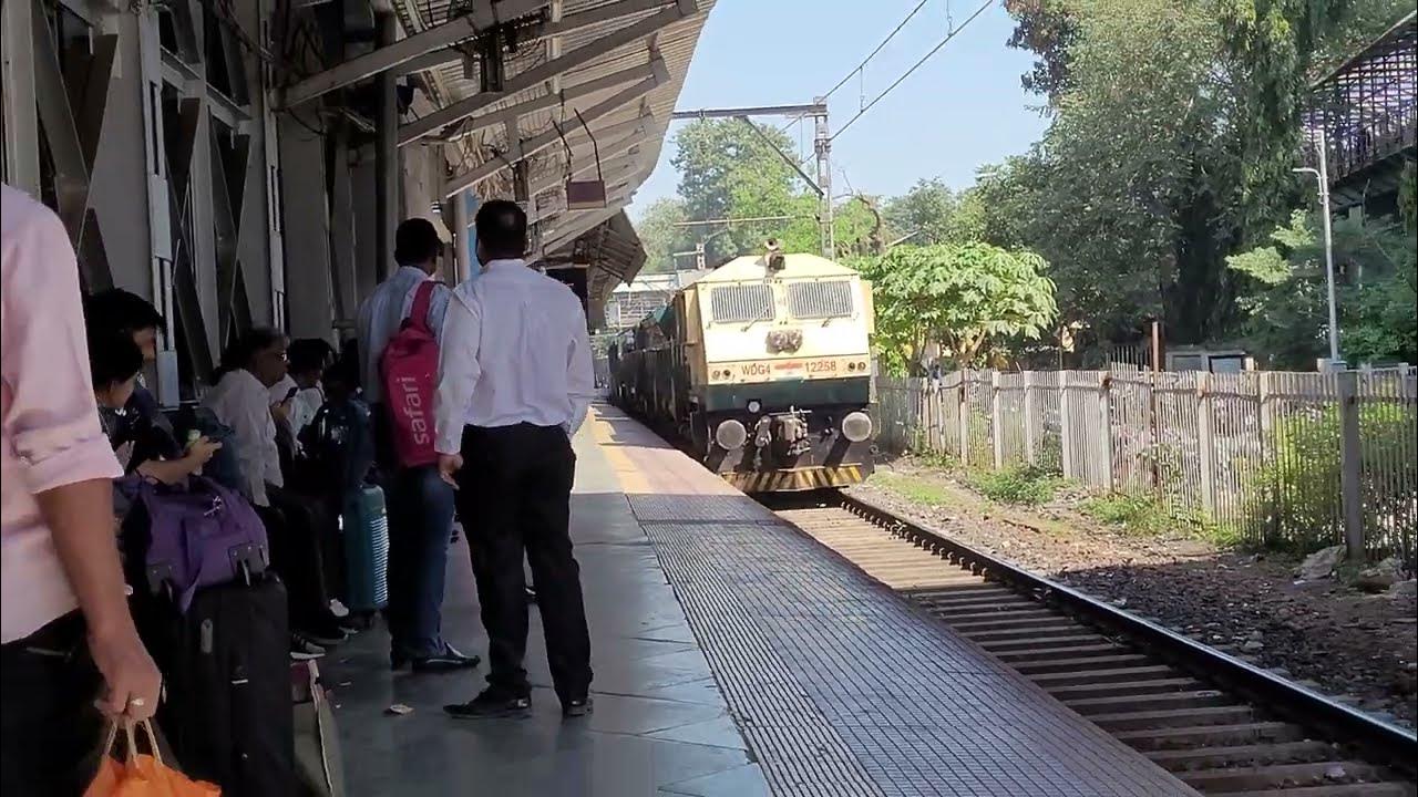 OG cab WDG4 twins skipping Kalyan Jn with goods rake - YouTube