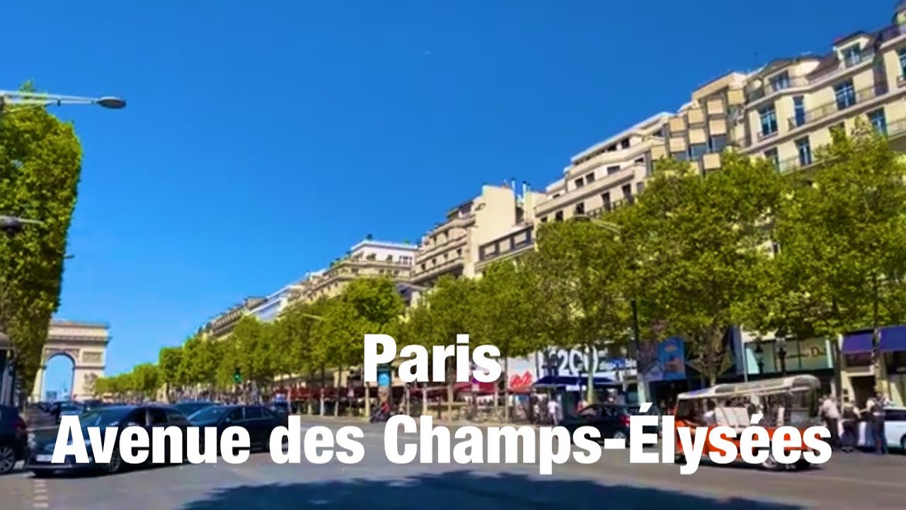 Paris city walks Avenue des Champs-Élysées Paris, France 4K - YouTube
