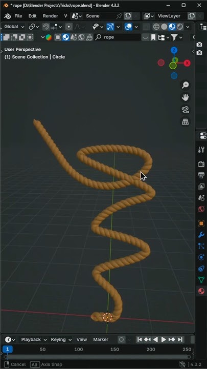 Rope in Blender #blendertutorial #blender3d #3d - YouTube