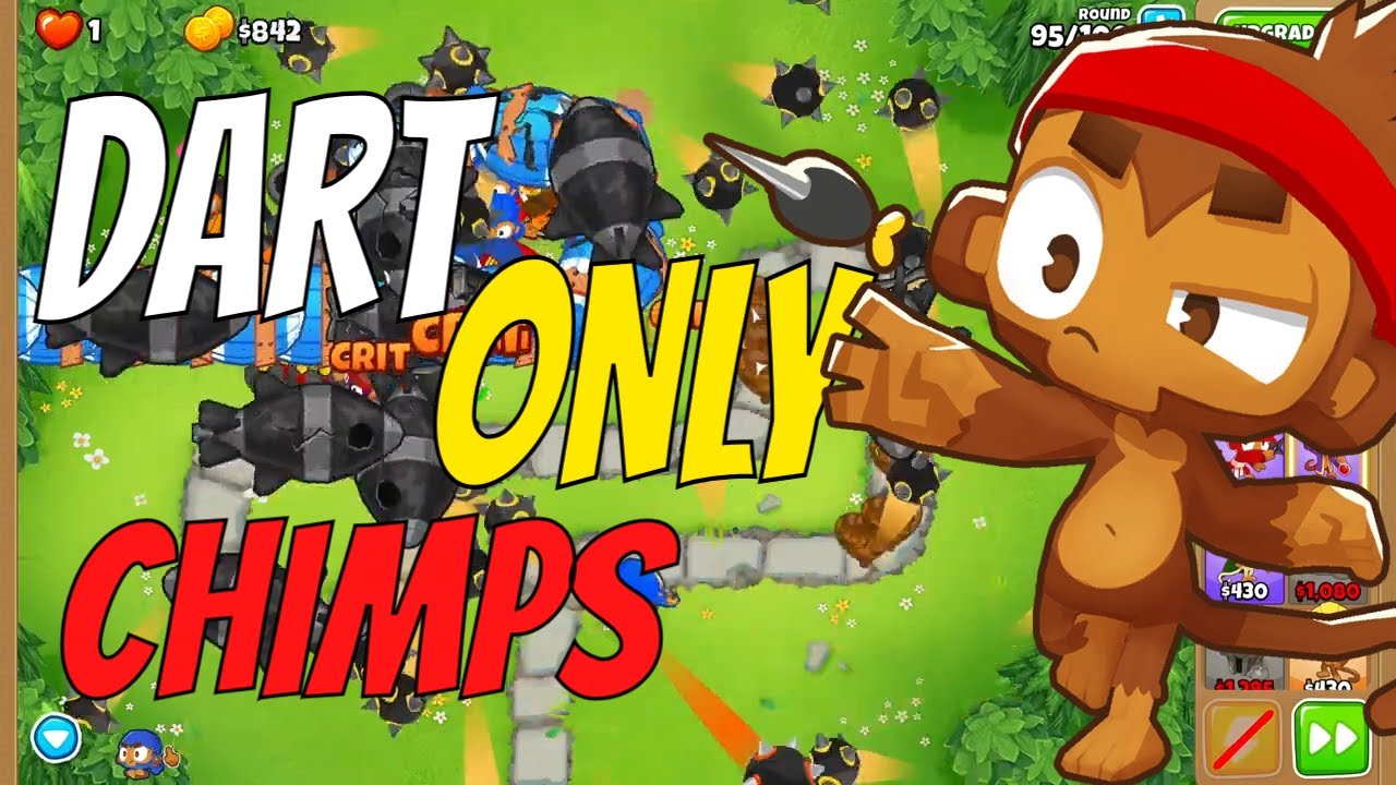 Bloons TD 6 - Beat CHIMPS with ONLY Dart Monkey ?? - YouTube