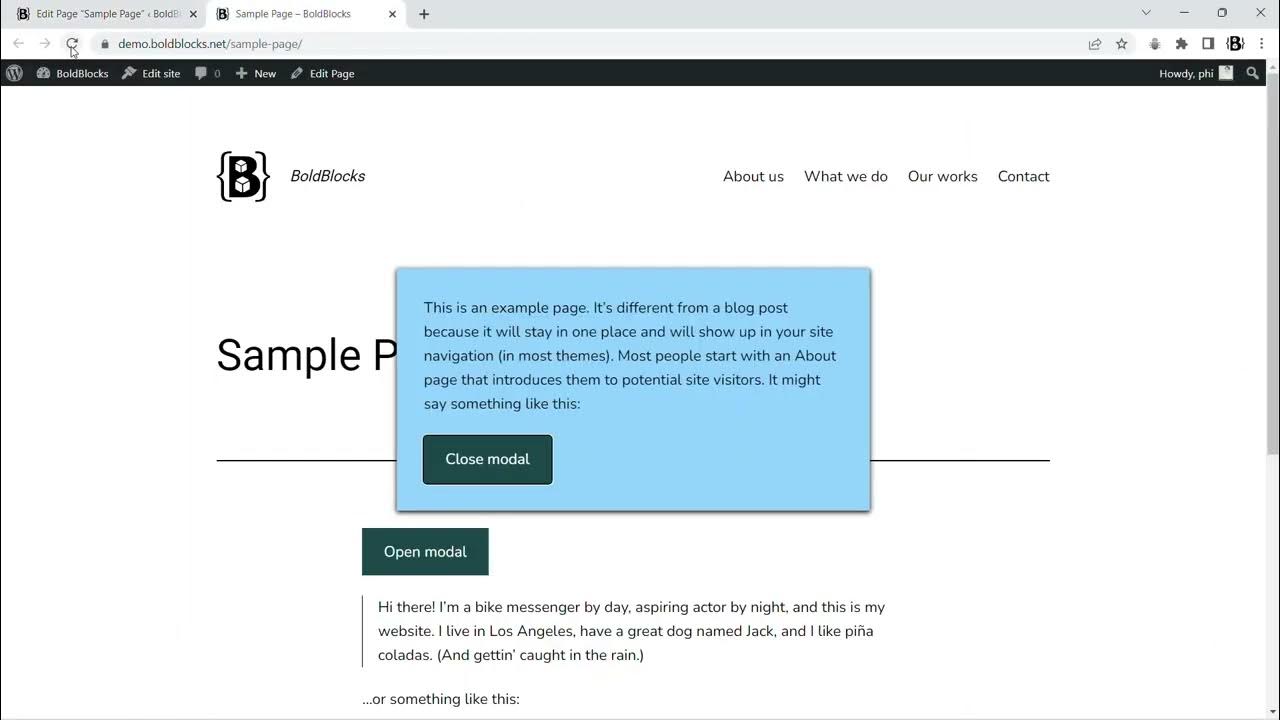 How to create modal, off-canvas layouts in Gutenberg step by step using Content Blocks Builder ...