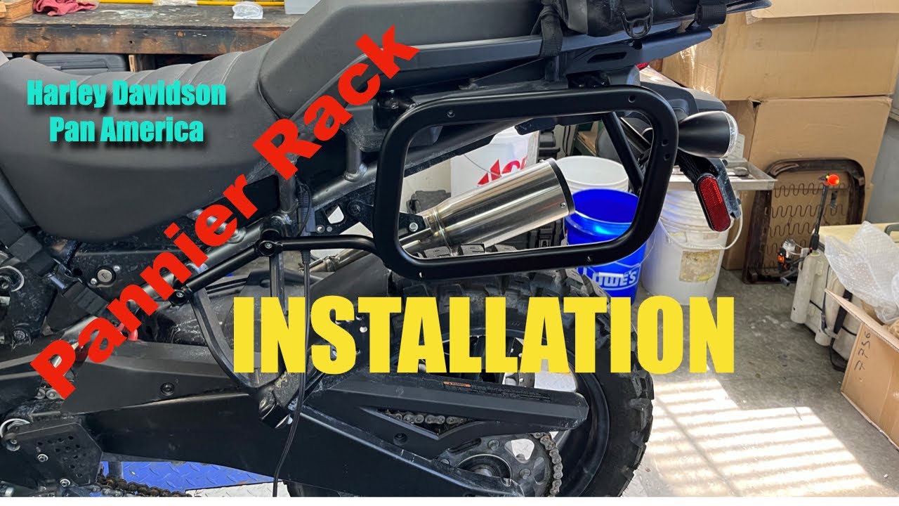 Harley Davidson Pan America Pannier Rack Installation - YouTube