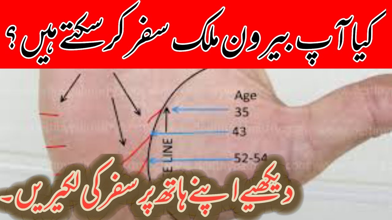 Travelling lines on hand!!Palmistry! سفر کی لکیریں!!Sir Sadiq Malik ...