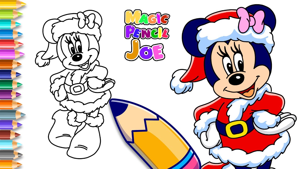 How to Draw Christmas Mickey Mouse | Festive Drawing Tutorial for Kids ...
