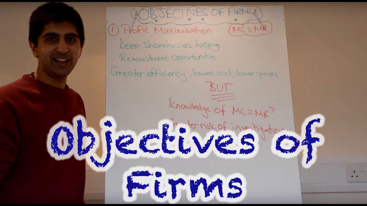 Y2/IB 10) Objectives of Firms - Profit Max, Rev Max, Sales Max ...