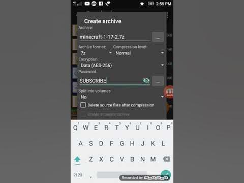 How to add password in any file on zarchiver - YouTube