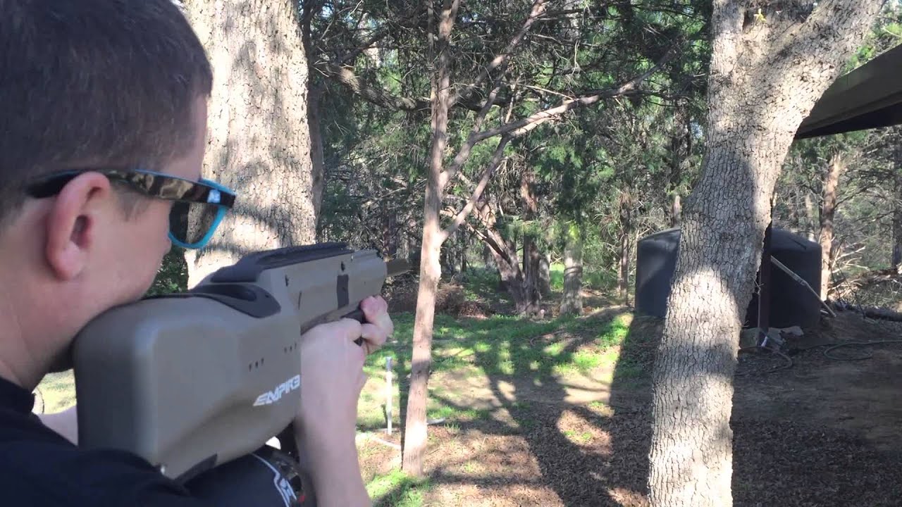 Empire dfender paintball shooting GI 5 star - YouTube