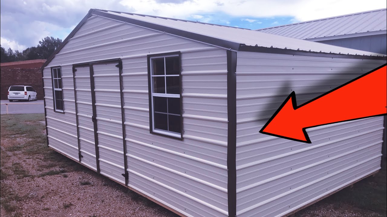 12x20 Side EMUT (Derksen) Trell Portable Buildings - YouTube