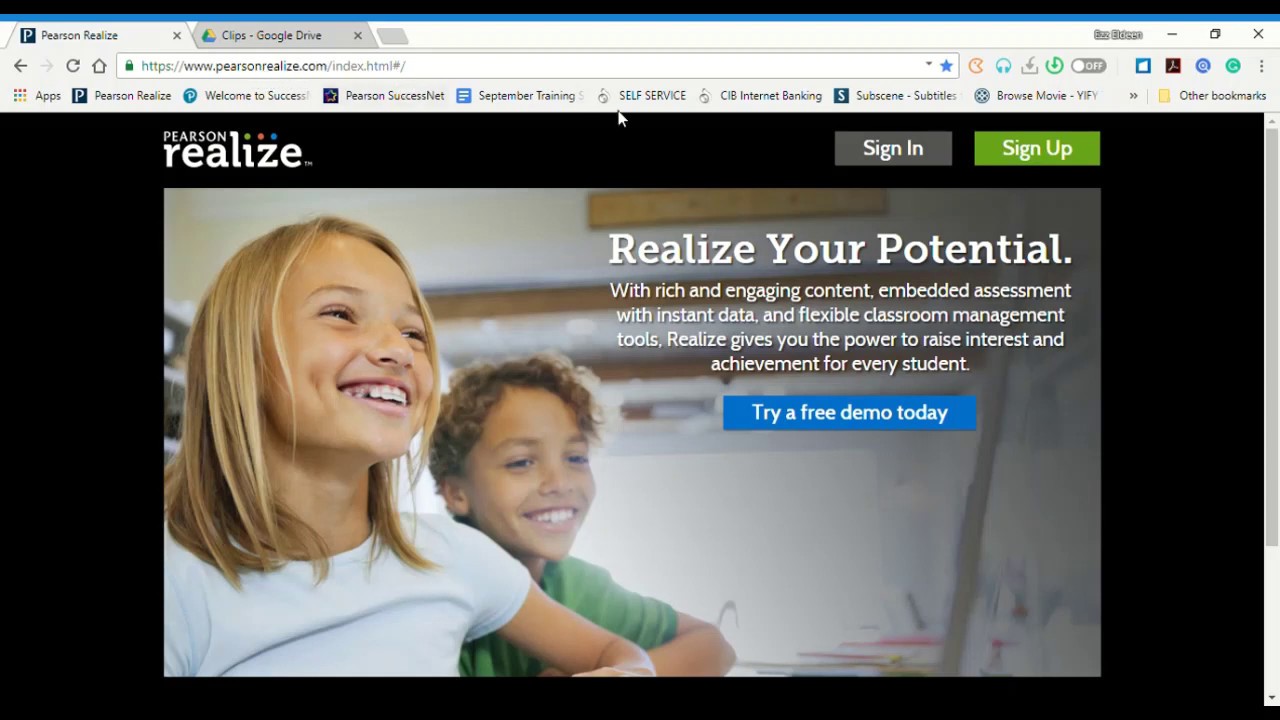 Pearson Realizeحساب الطالب على - YouTube