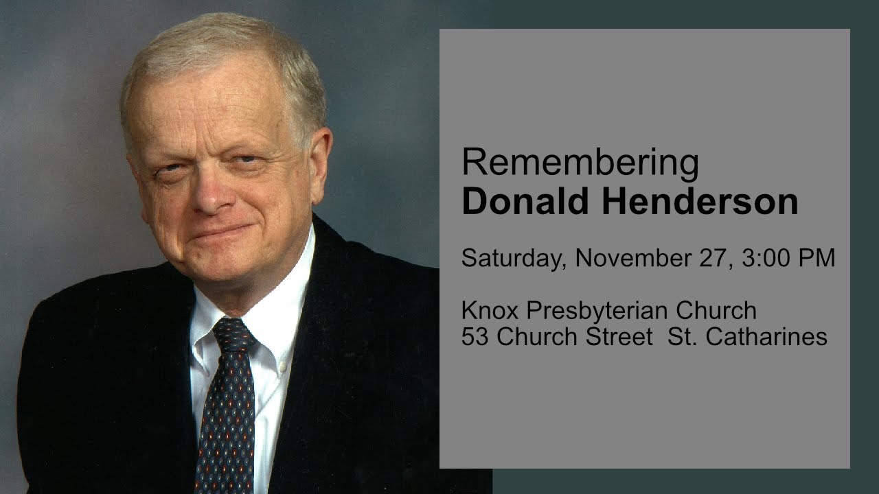 November 27, 3:00 PM - Memorial Service for Donald Henderson - YouTube