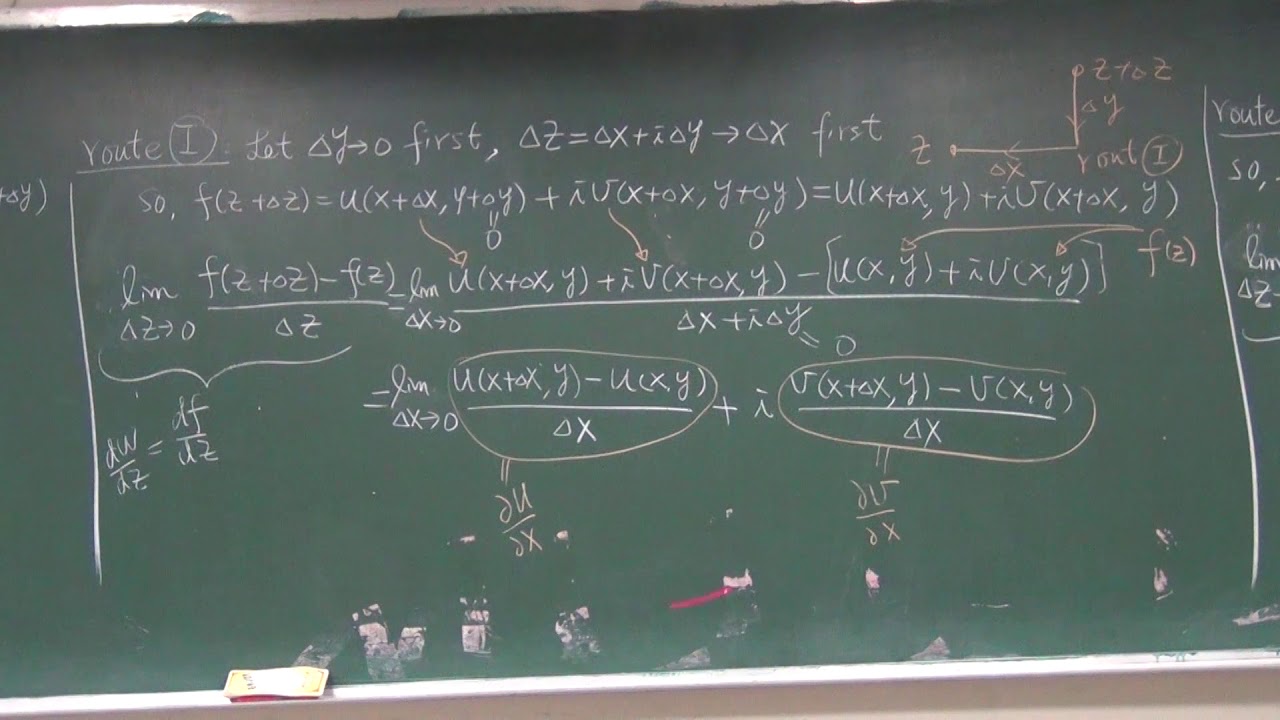 NCUOCW-工程數學IV-1.3 Cauchy-Riemann Equation - YouTube