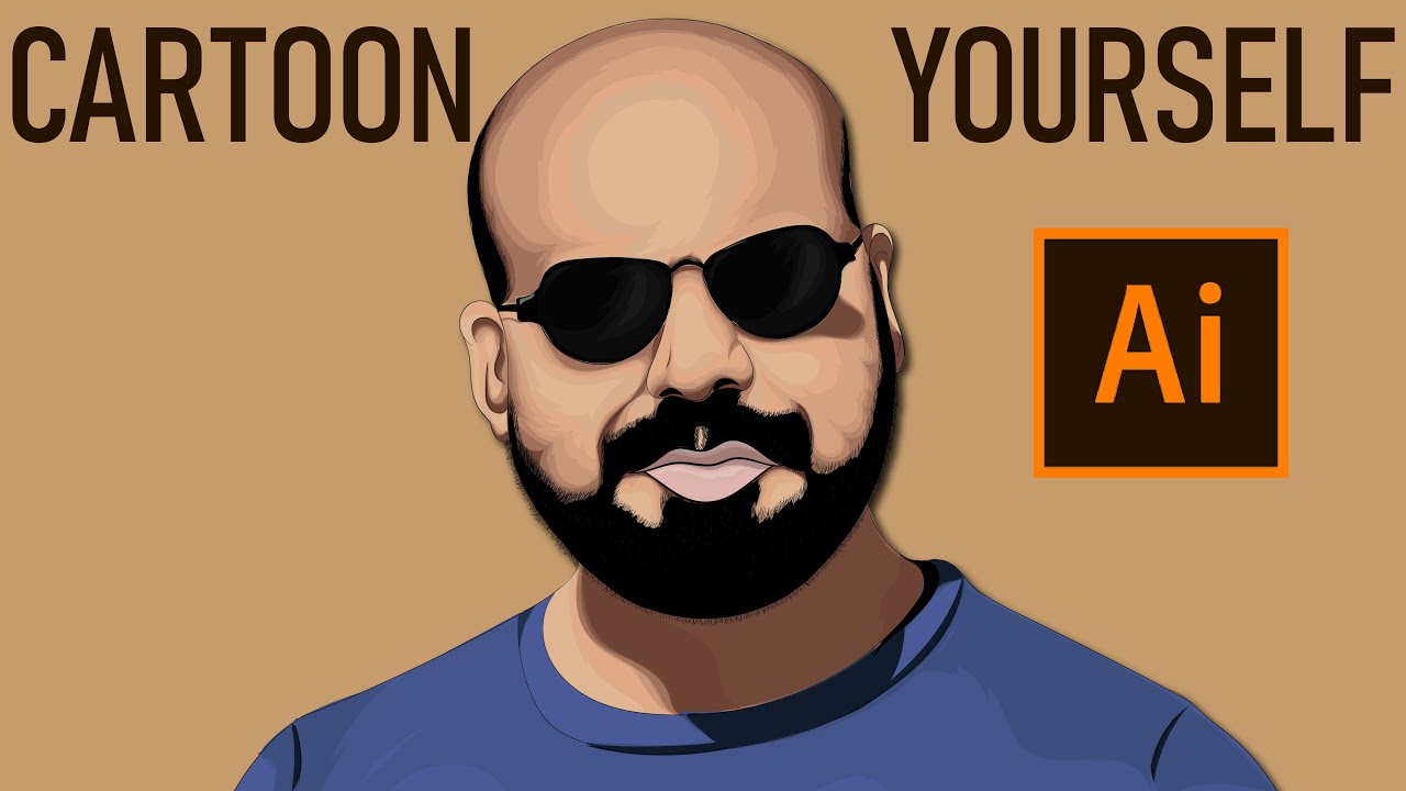How To Cartoon Yourself in Adobe Illustrator | Speed Art - YouTube