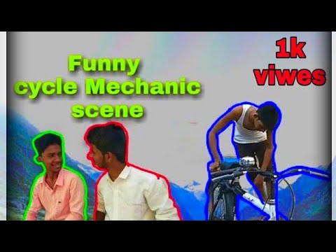 Funny cycle mecanic scenes.//Kowthalam diaries//Hyderbad comedy - YouTube