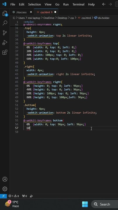 "Watch This! HTML Snake Animation in 60 Seconds!" || html || CSS || coding || - YouTube