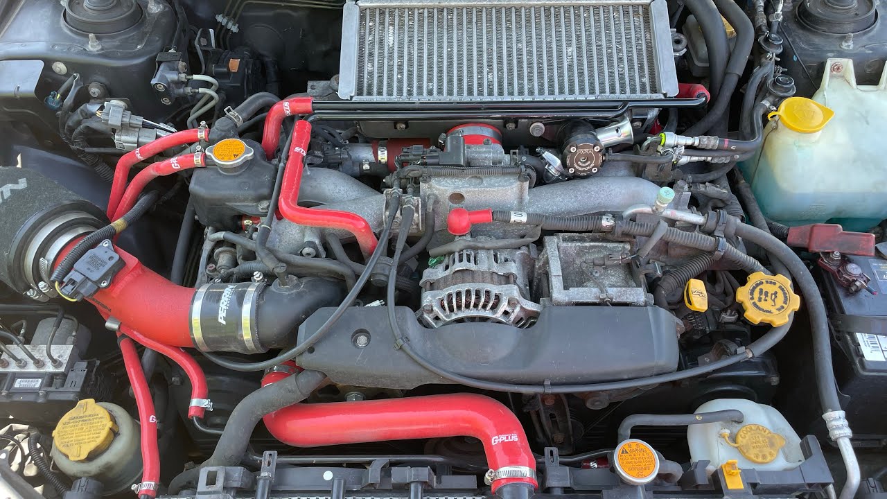 Perrin intake install 02-07 wrx adds smiles per miles - YouTube