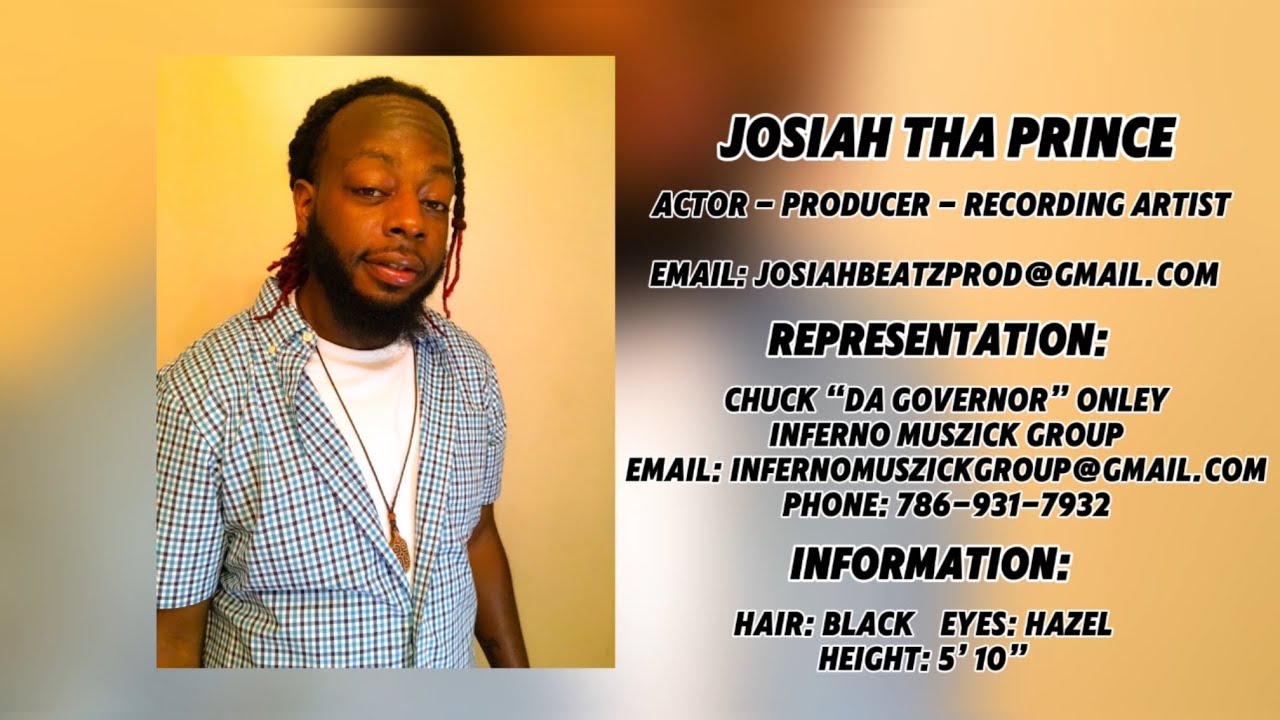 Josiah Tha Prince - Acting Reel 2024 🎬 - YouTube