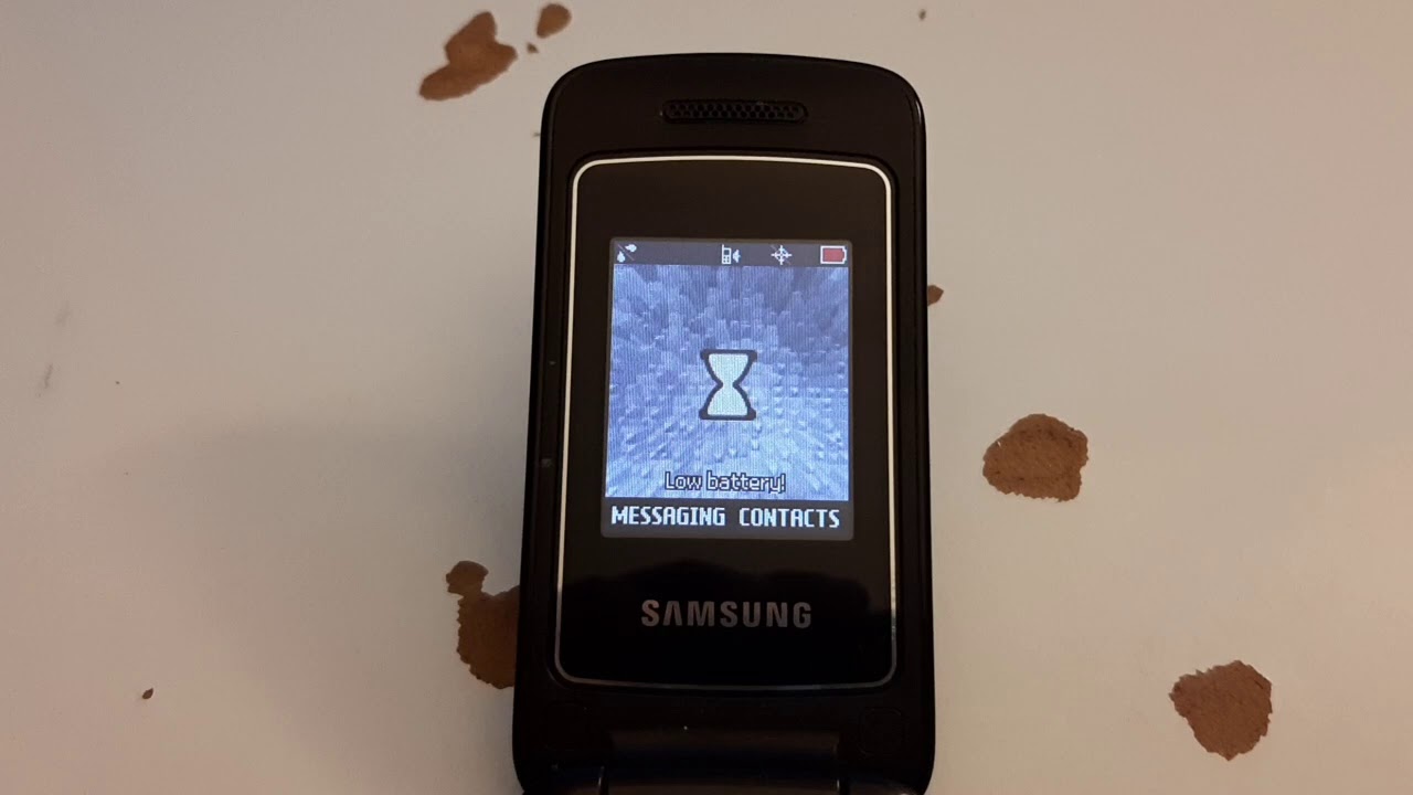 Samsung Entro - Battery empty - YouTube